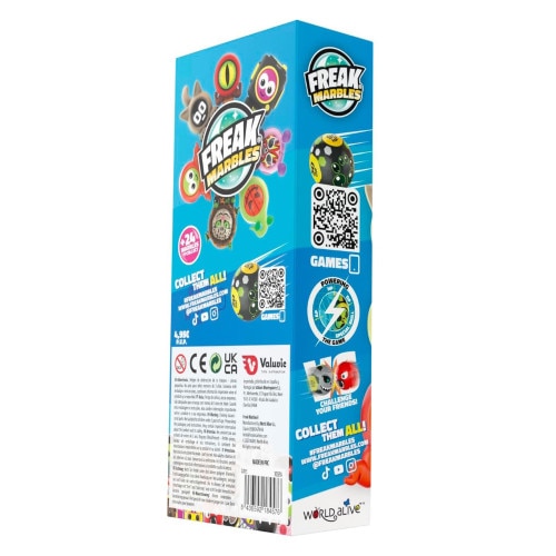 Freak Marbles Set of 6 Marbles & Skins in totem box