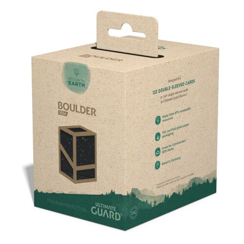 Ultimate Guard Return To Earth Boulder Deck Case 133+ Black